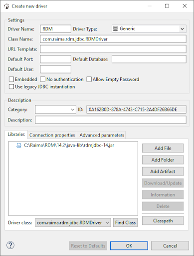 Configuring DBeaver for Remote Access to an RDM Database